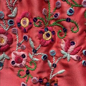 Tocca | Skirts | Tocca Pink Silk Floral Sequin And Embroidered Skirt | Poshmark